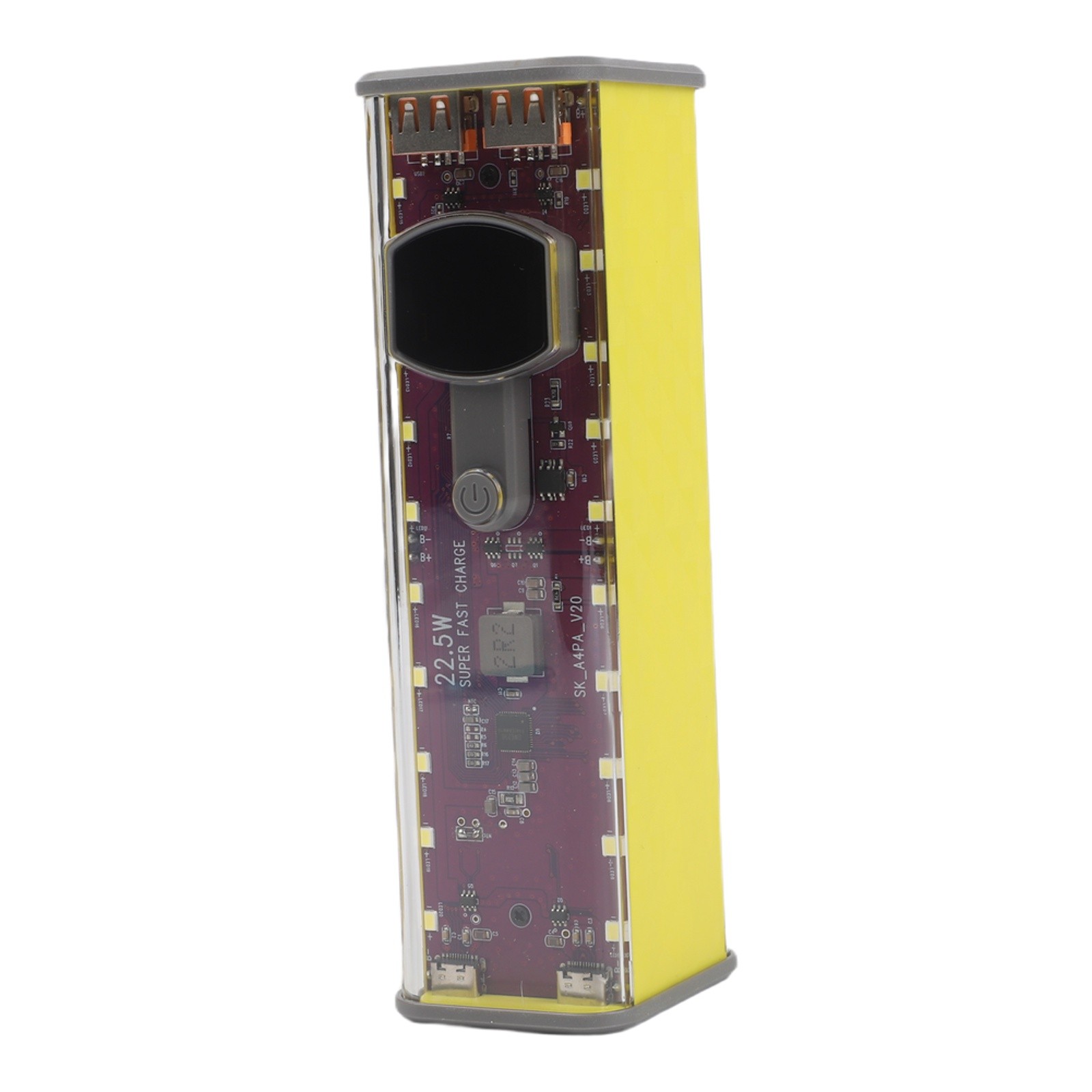 for Power Bank Case 22 5W Transparent ABS Solder Design Portable Case ...