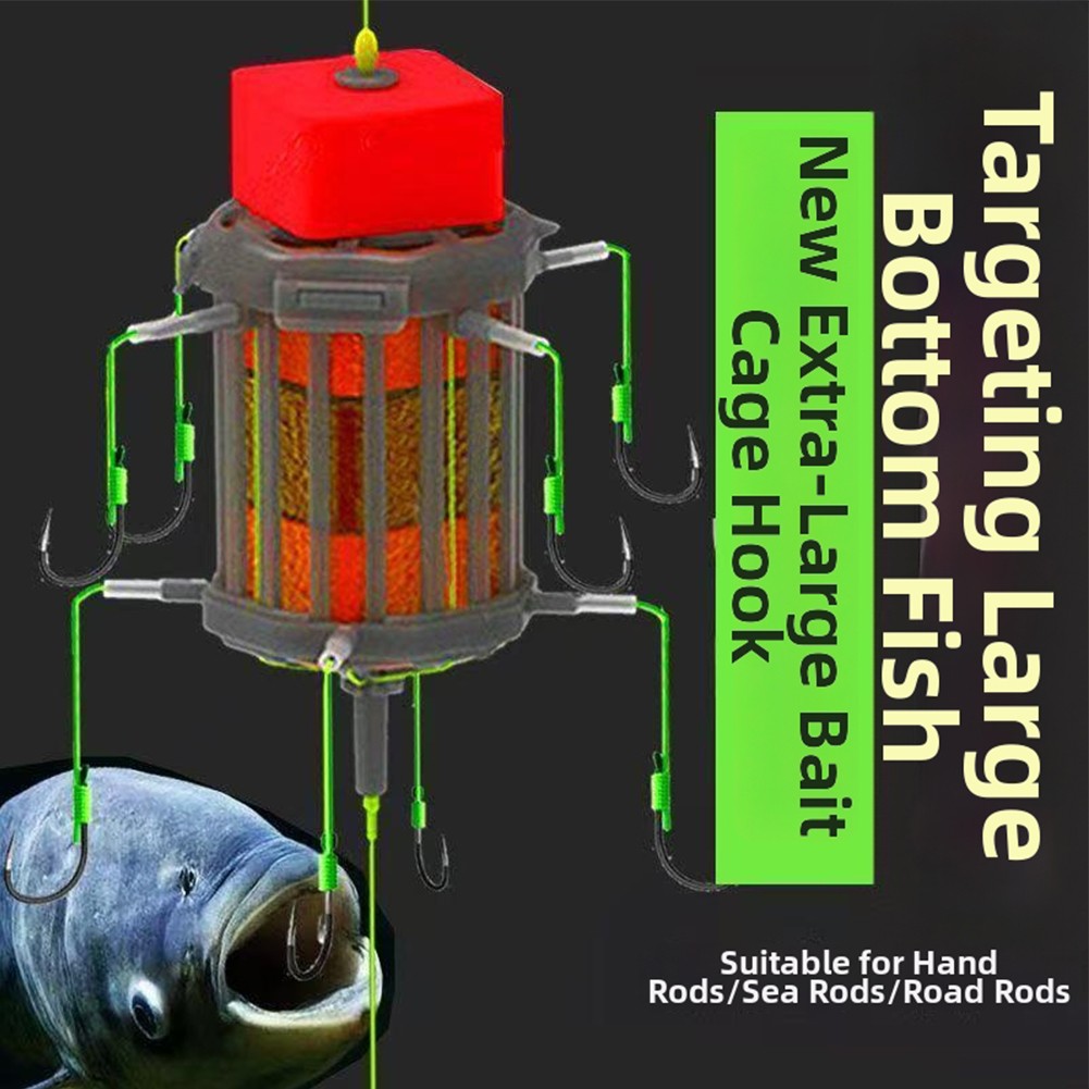 Fishing String Hook Bait Holder 8 Hooks for Carp Silver Carp Bighead ...