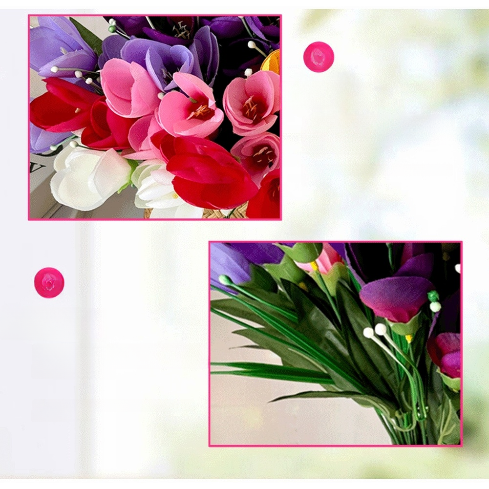 Tulip Plastic Flowers for Wedding Reception Home Living Room Office ...