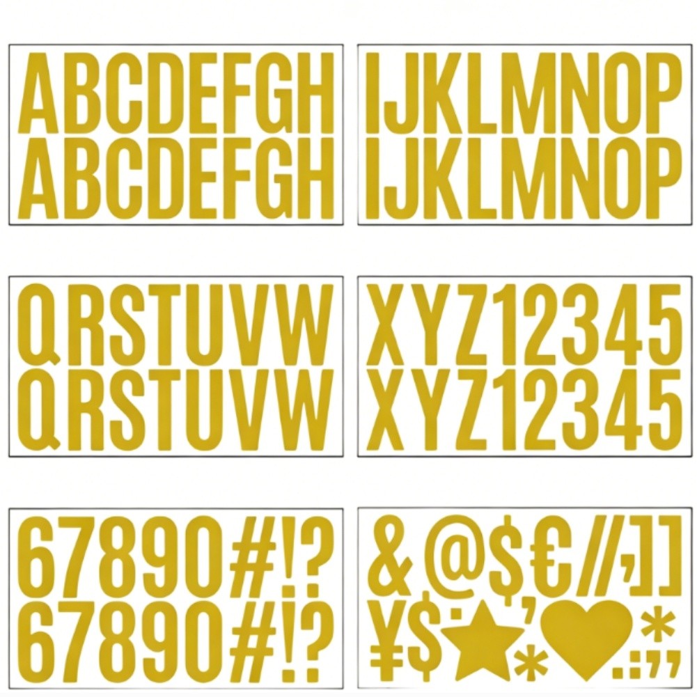 Waterproof PVC Alphabet Letter Stickers for DIY Craft Art Decoration ...