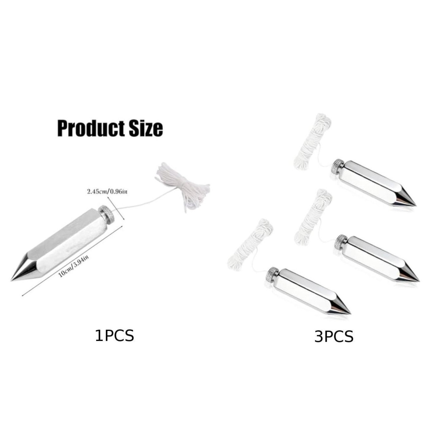 Sechskant Plumb Bob Präzisionsausricht Baustelle kaltgewalzter Stahl ...