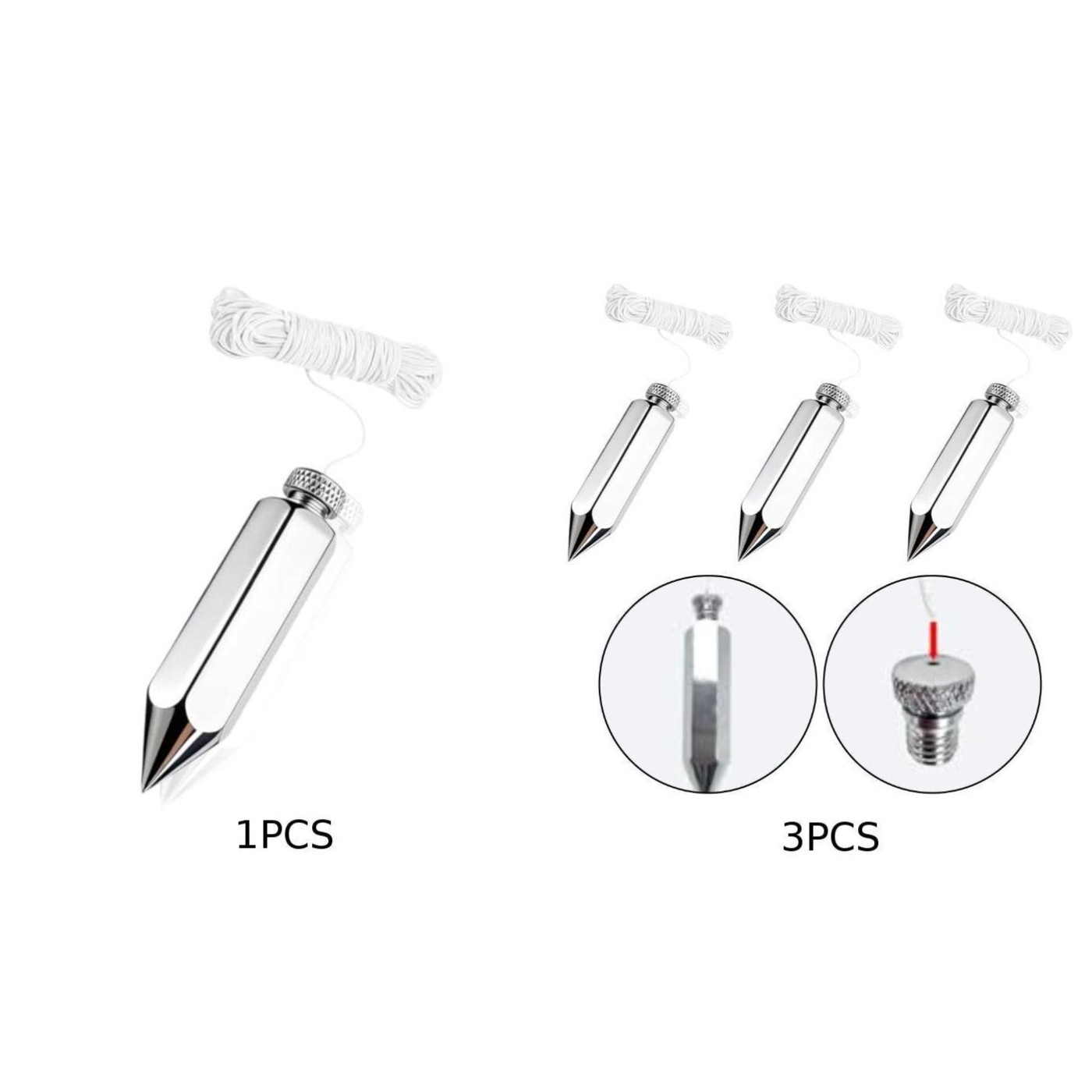 Sechskant Plumb Bob Präzisionsausricht Baustelle kaltgewalzter Stahl ...