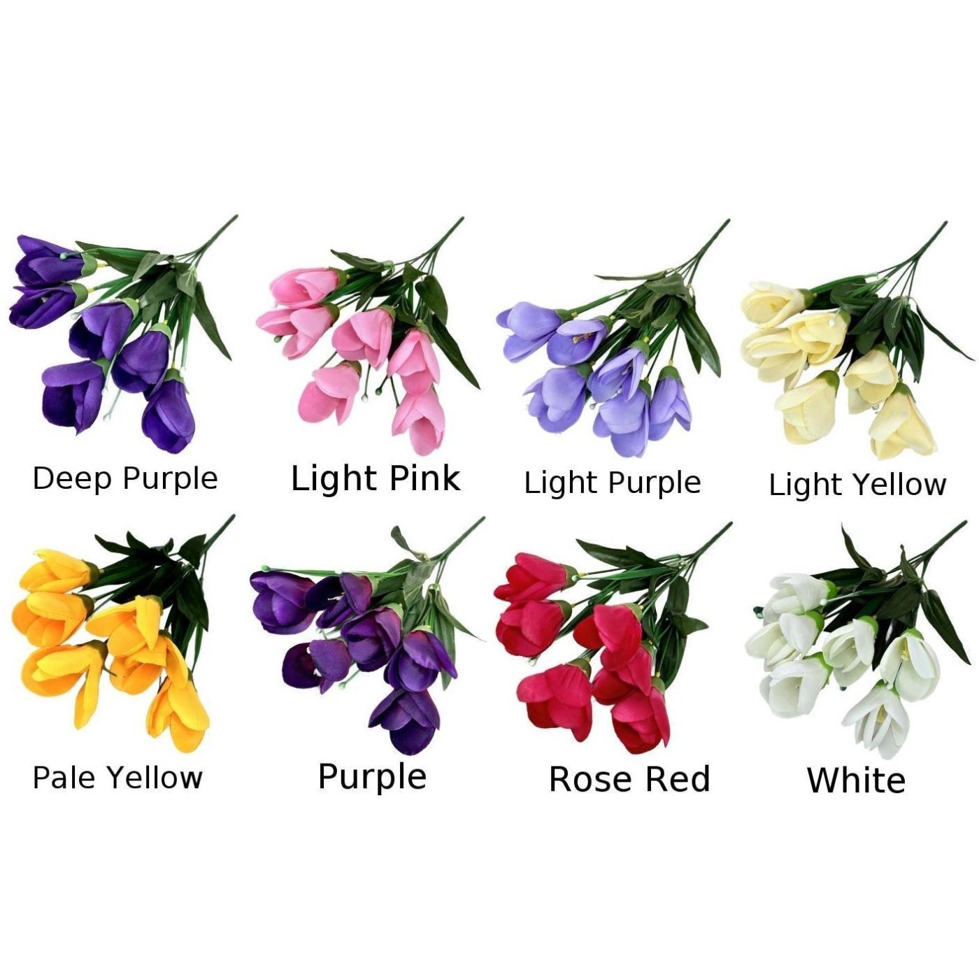 Tulip Plastic Flowers for Wedding Reception Home Living Room Office ...