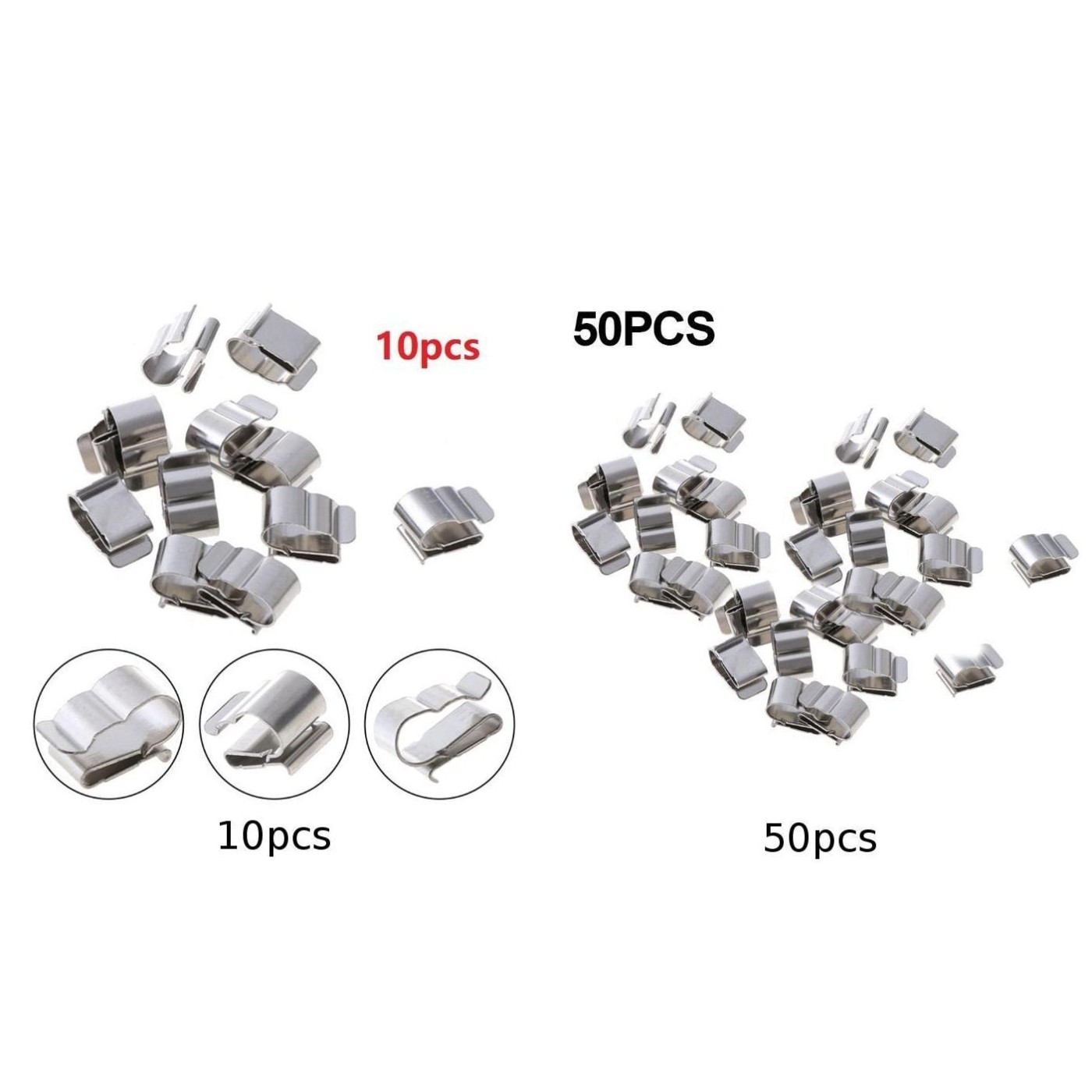 Cable Clamp Stainless Steel Wire Silver Solar Module Solar Panel Cable ...